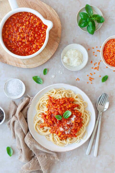 Rote Linsen Bolognese: Das beste vegetarische Rezept